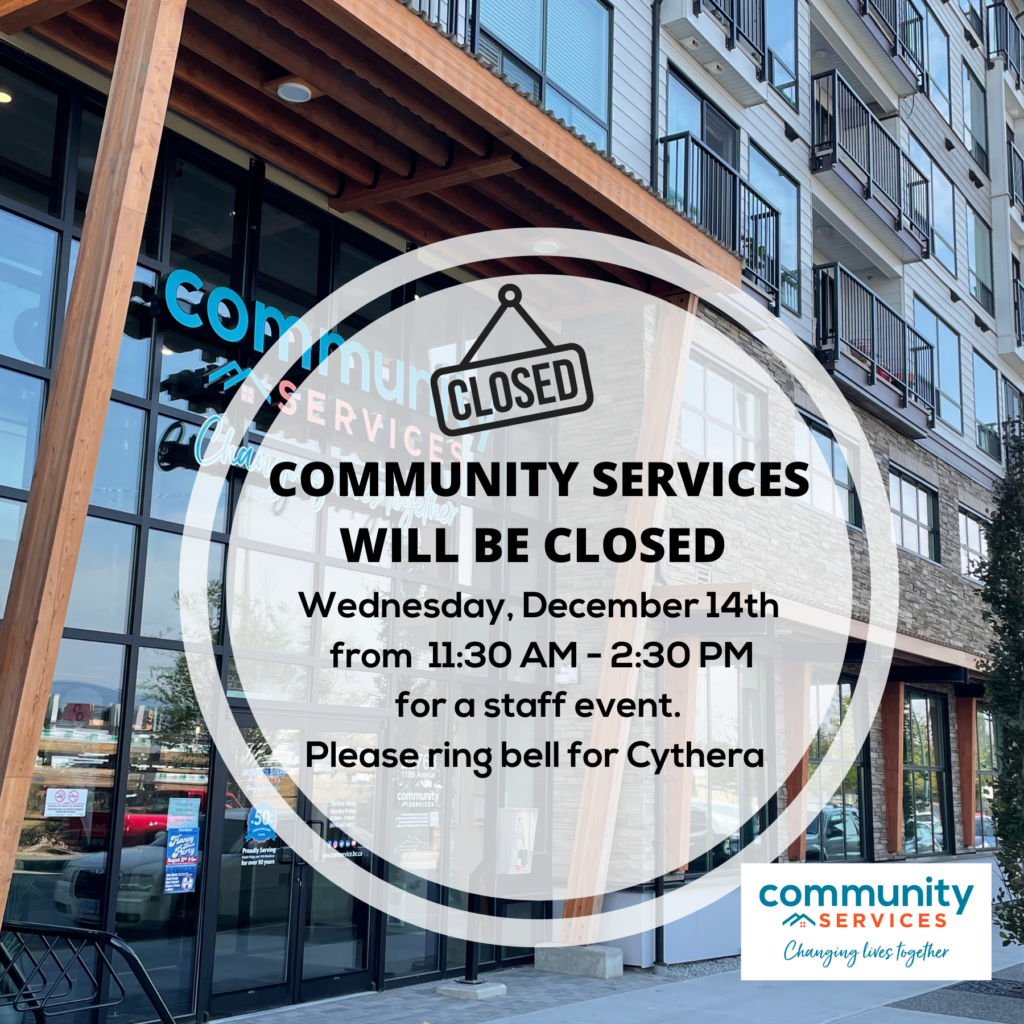 Community Services will be closed this Wednesday from 11:30 - 2:30 for ...
